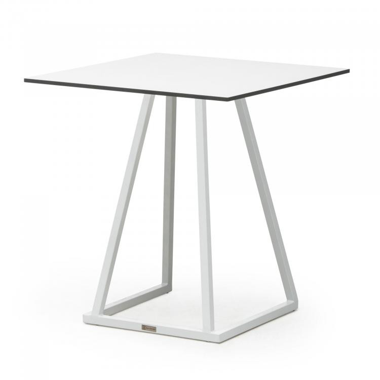 Table Lina noir plateau blanc - Locareception