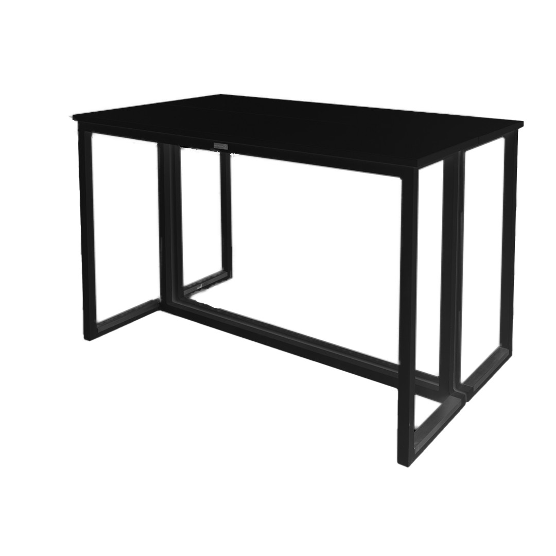Table wall double plateau noir - Locareception